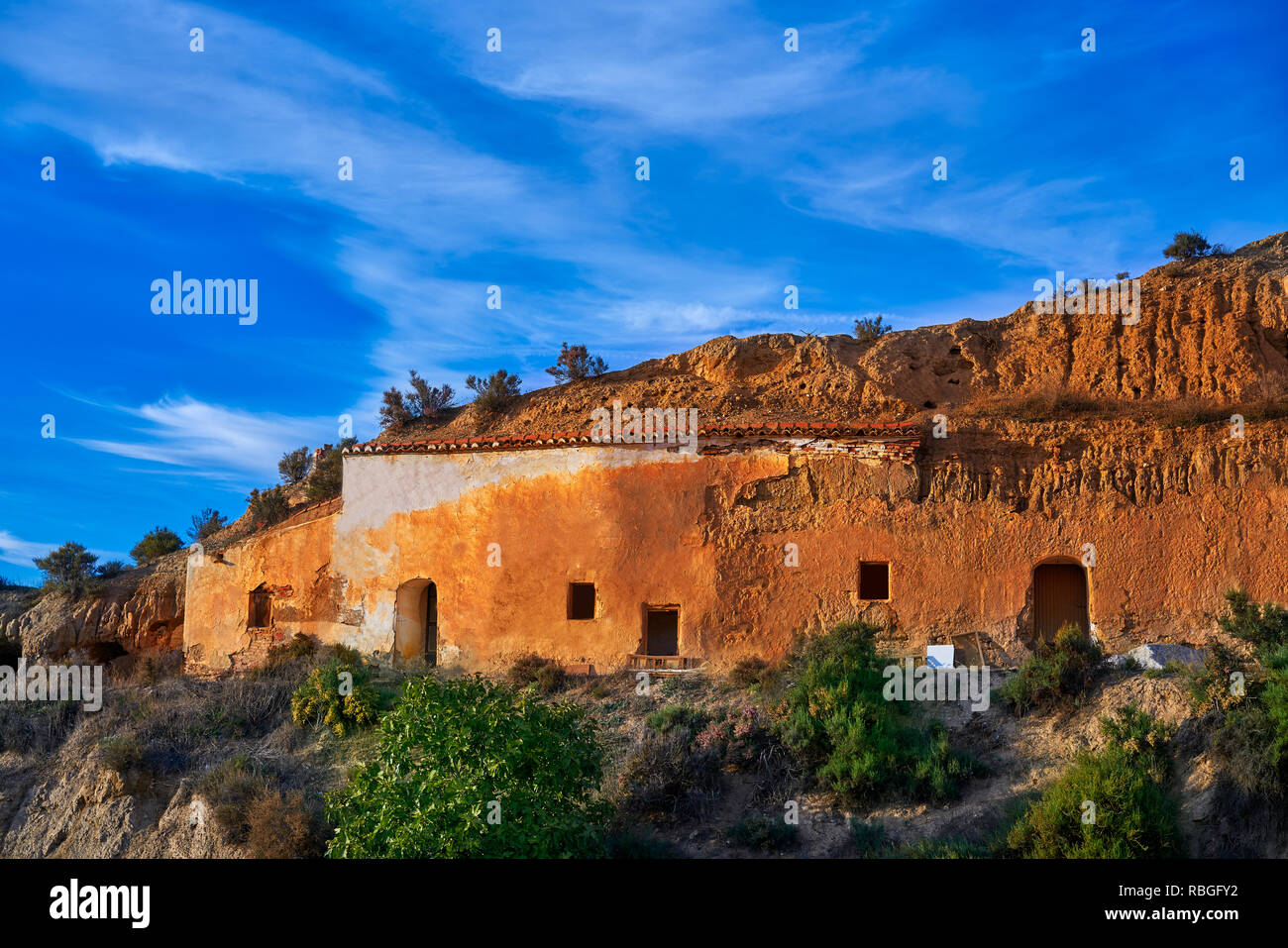 Guadix cave houses in Granada Spain at Andalusia Stock Photo - Alamy