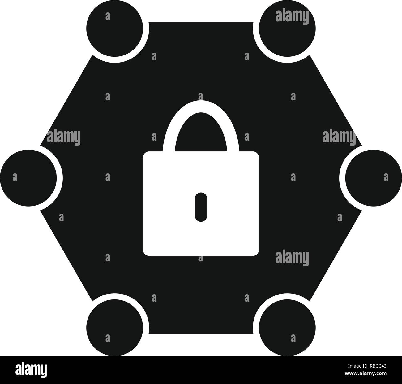 Vector Protected Network Icon Stock Vector Image & Art - Alamy