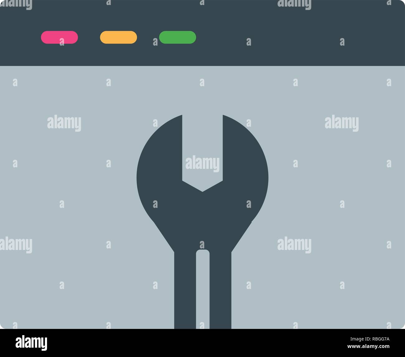 Vector Browser Settings Icon Stock Vector Image & Art - Alamy