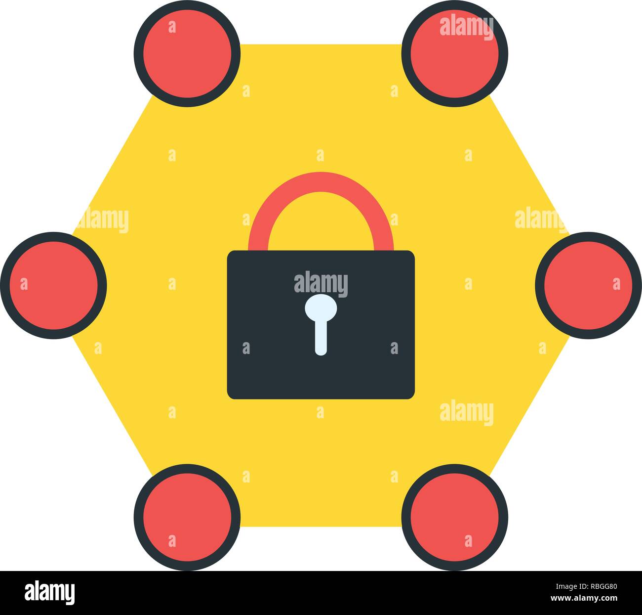 Vector Protected Network Icon Stock Vector Image & Art - Alamy