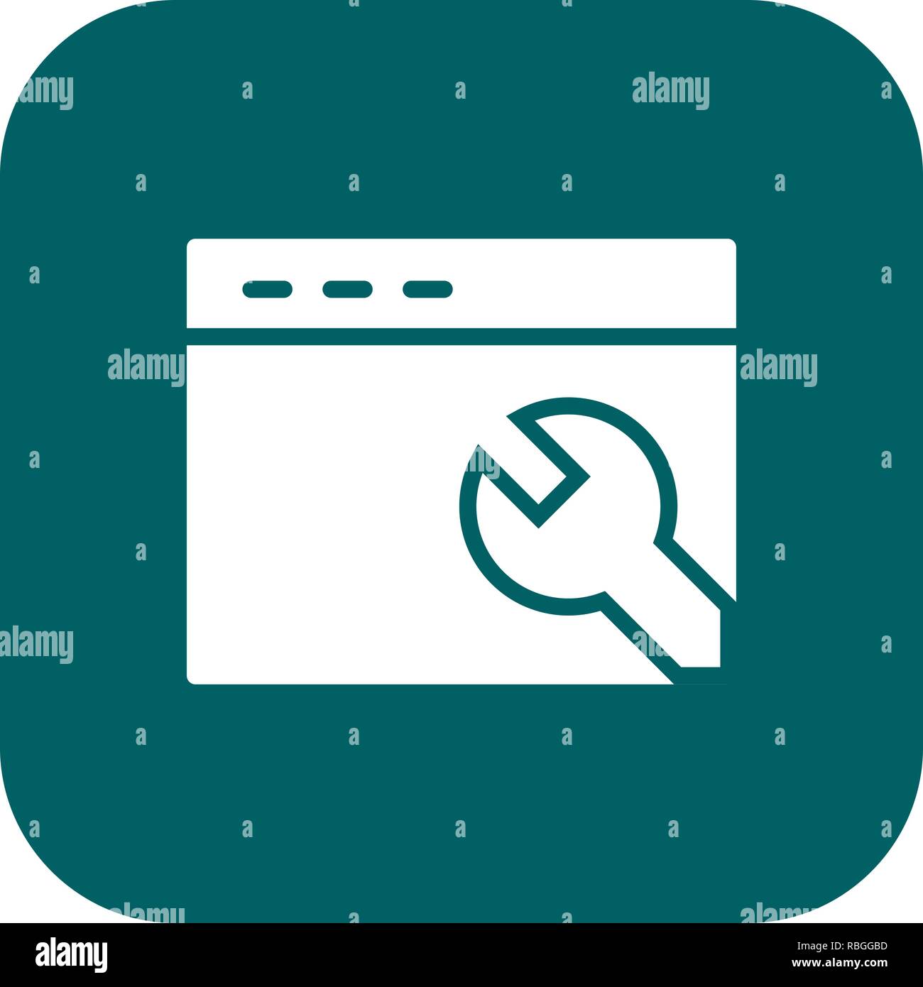 Vector Browser Settings Icon Stock Vector Image & Art - Alamy