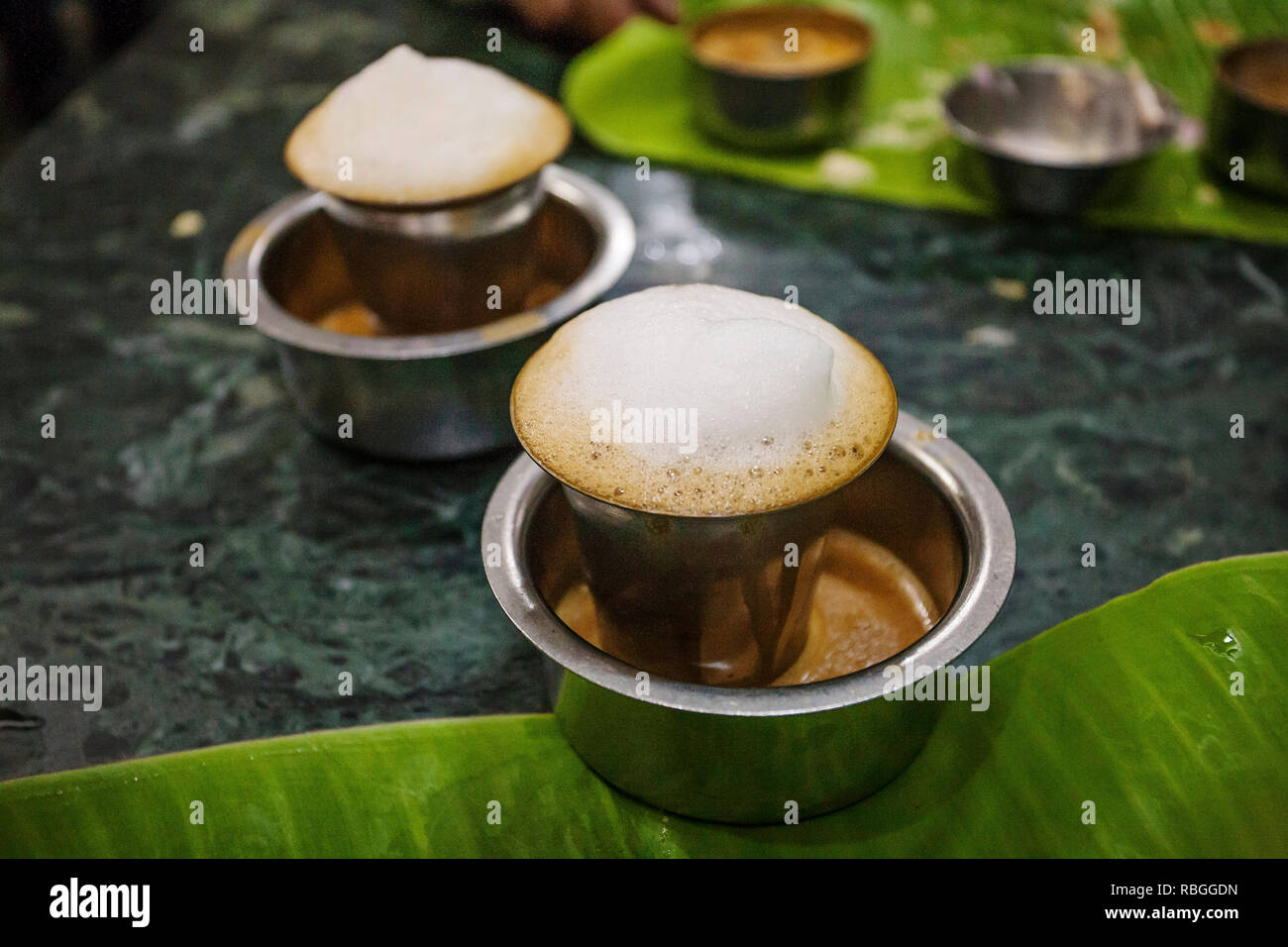 Traditional Indian Masala tea in metal cup Stock Photo - Alamy