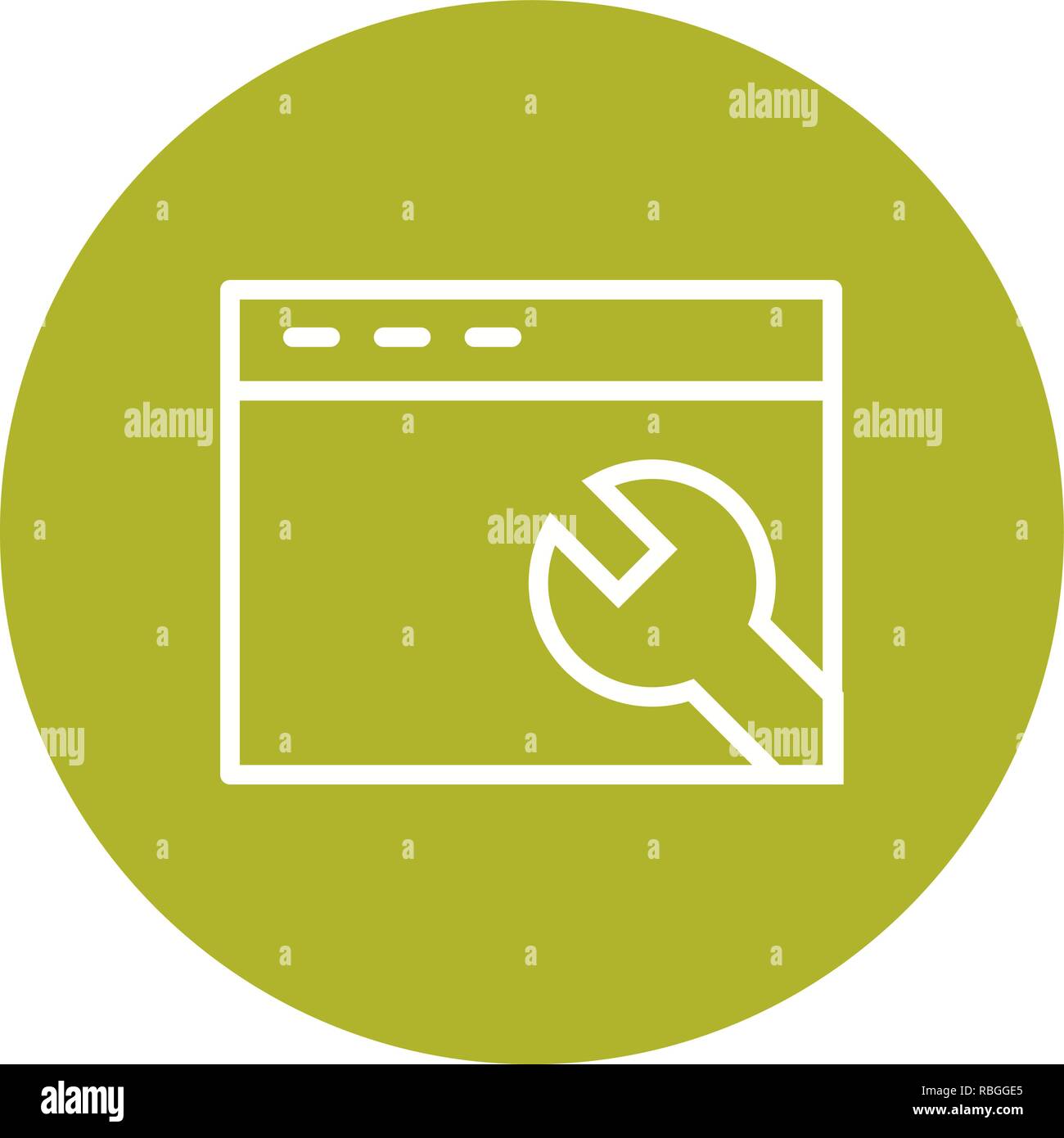 Vector Browser Settings Icon Stock Vector Image & Art - Alamy