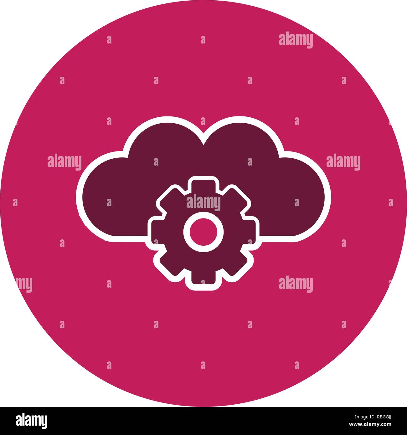 Vector Cloud Settings Icon Stock Vector Image & Art - Alamy
