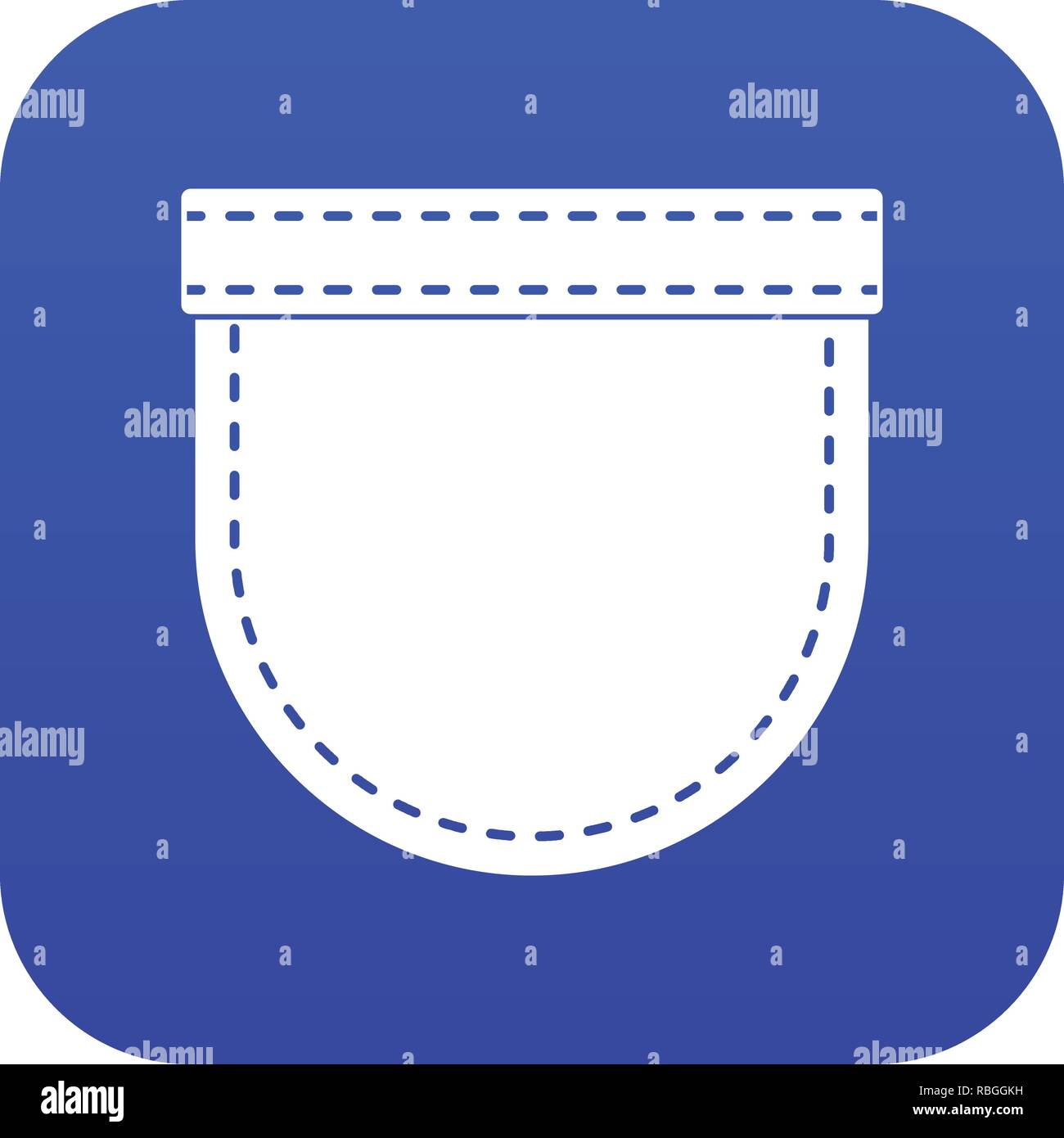 Shirt pocket icon digital blue Stock Vector Image & Art - Alamy