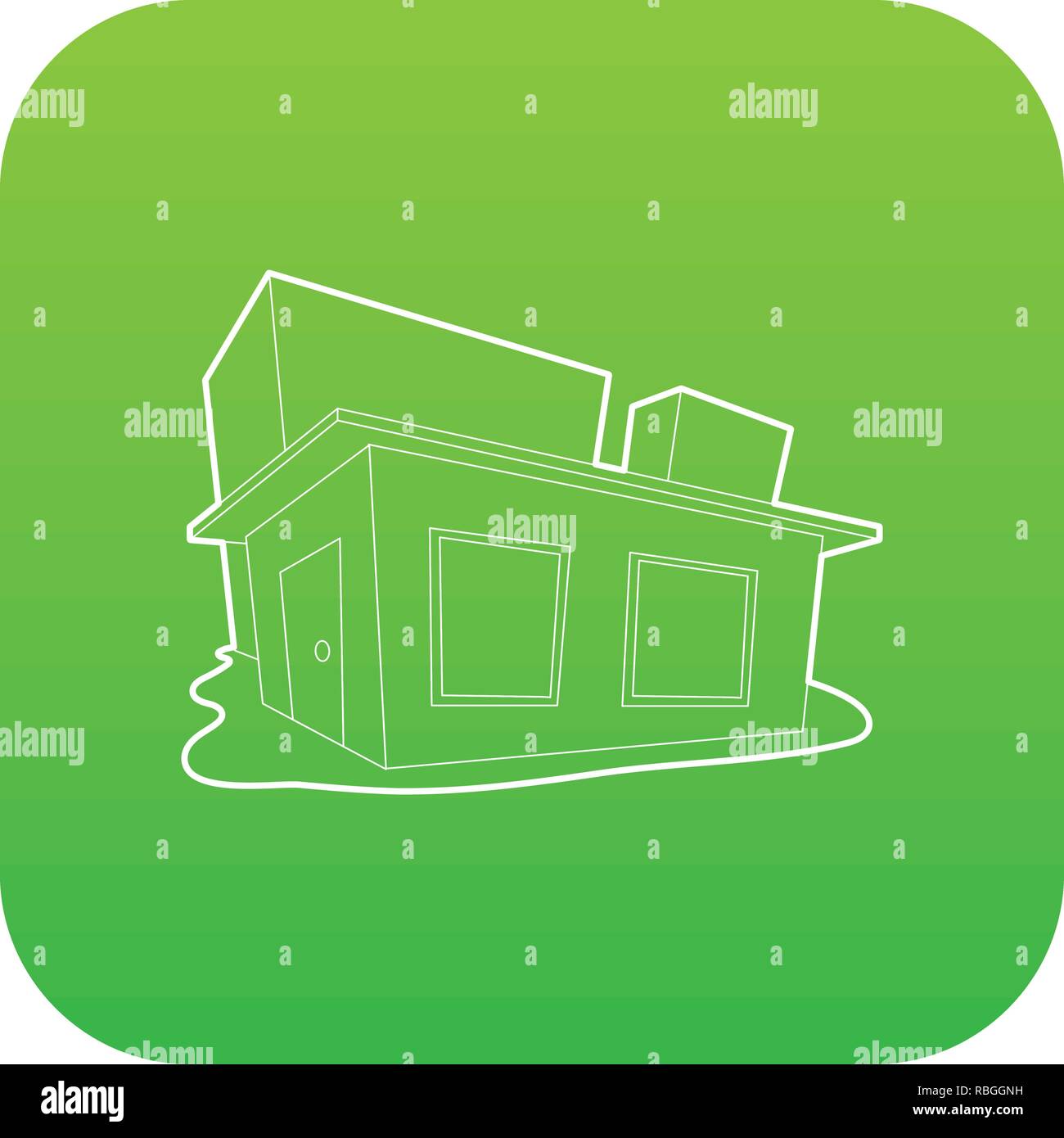 Small house icon green vector Stock Vector Image & Art - Alamy
