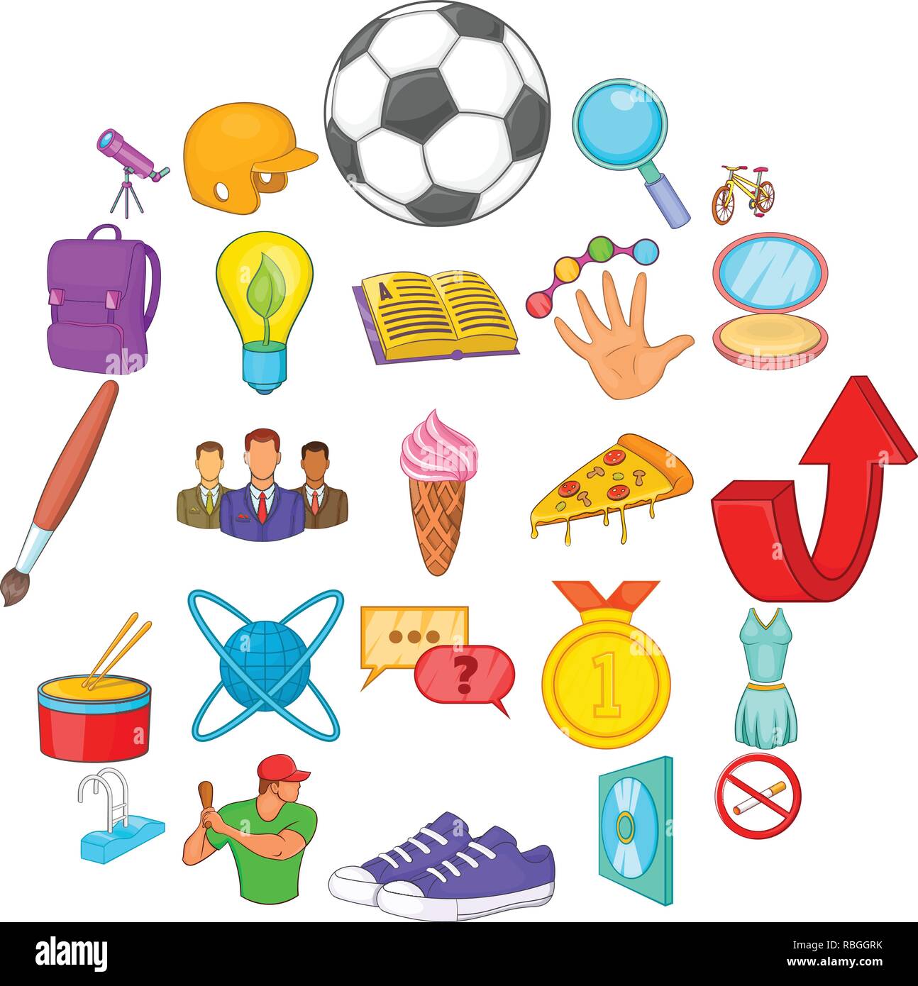 Perfect world icons set, cartoon style Stock Vector Image & Art - Alamy