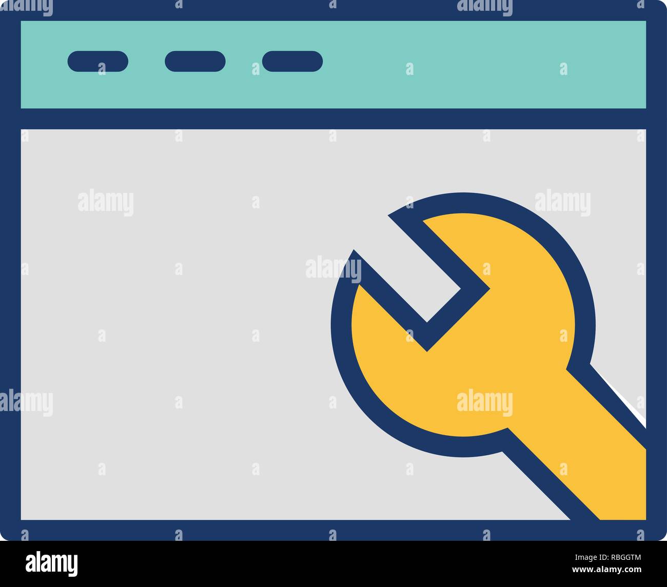 Vector Browser Settings Icon Stock Vector Image & Art - Alamy