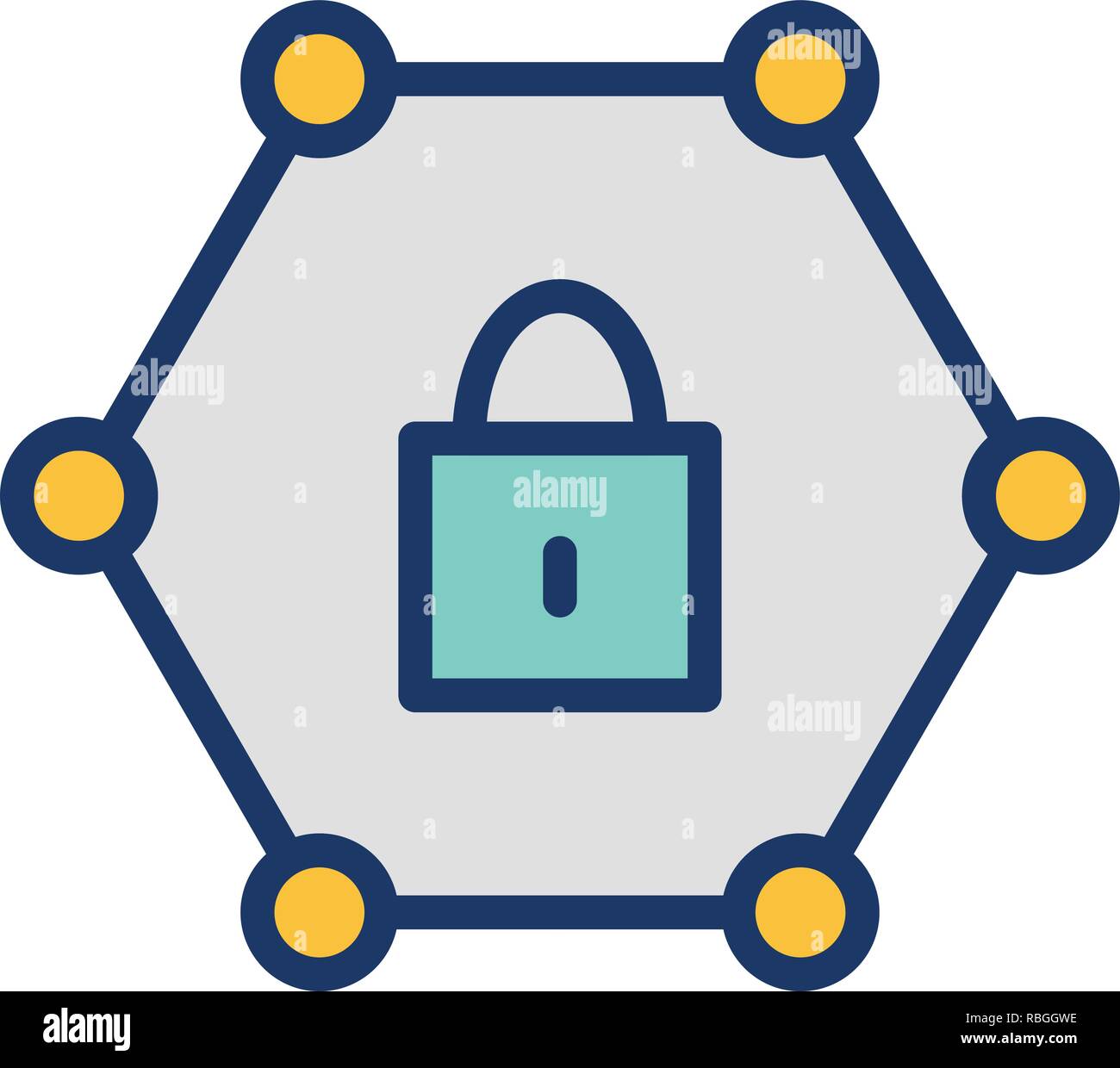 Vector Protected Network Icon Stock Vector Image & Art - Alamy