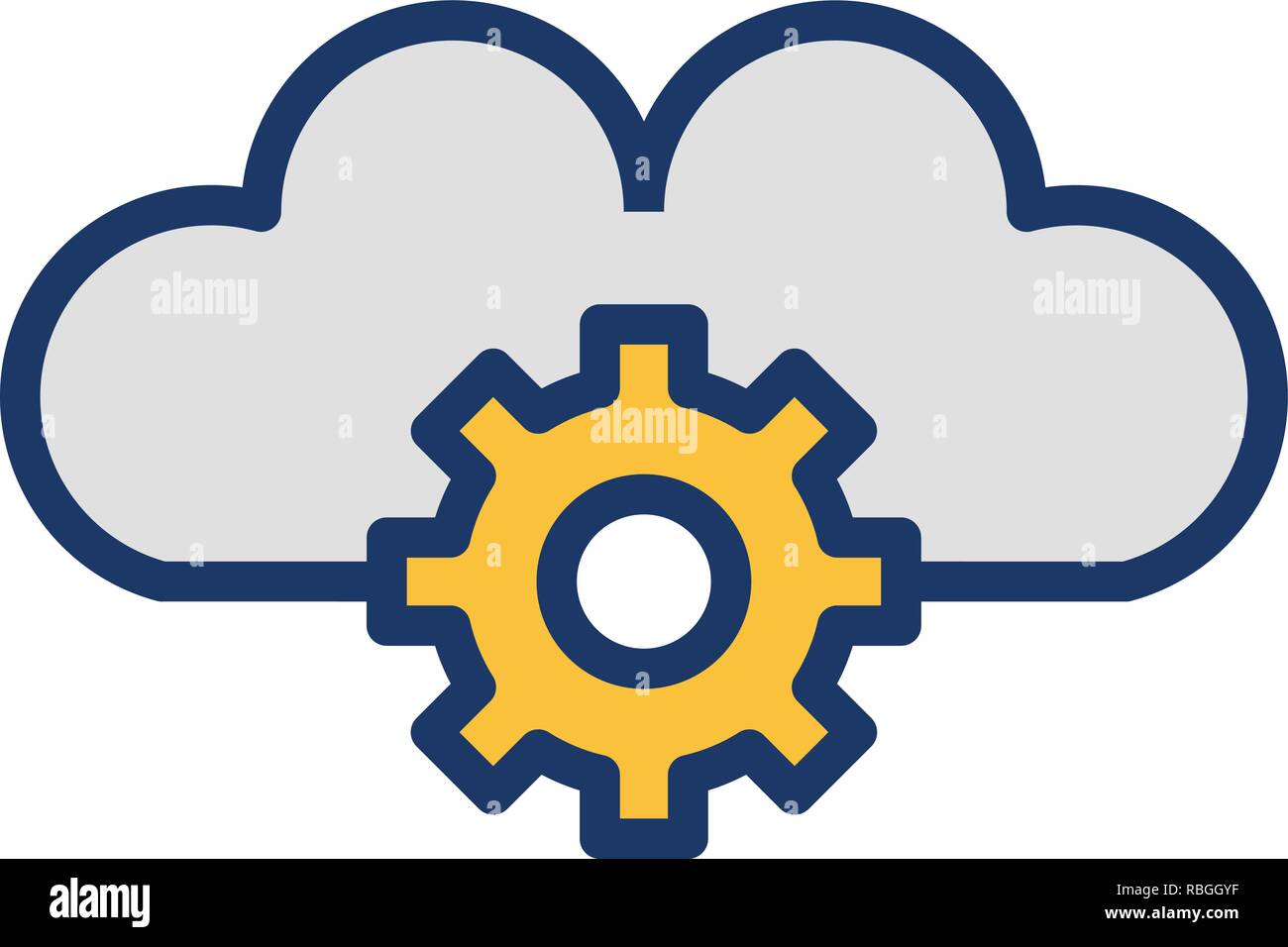 Vector Cloud Settings Icon Stock Vector Image & Art - Alamy