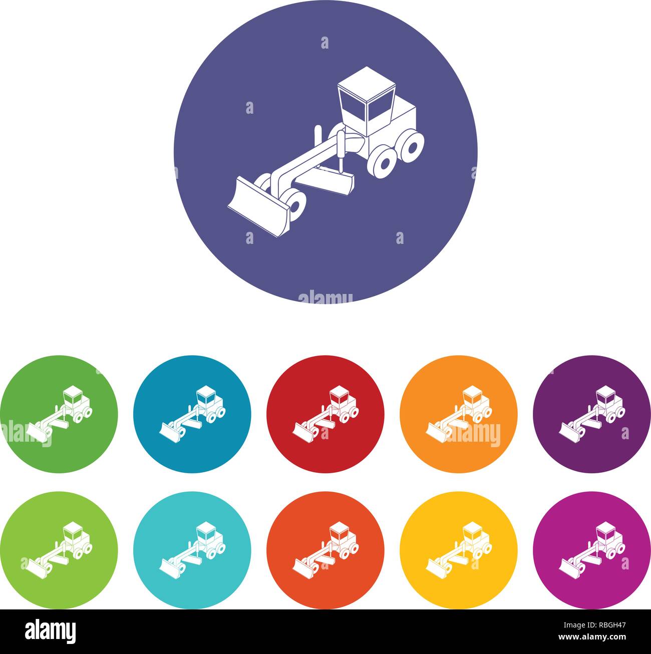 Grader icons set vector color Stock Vector Image & Art - Alamy