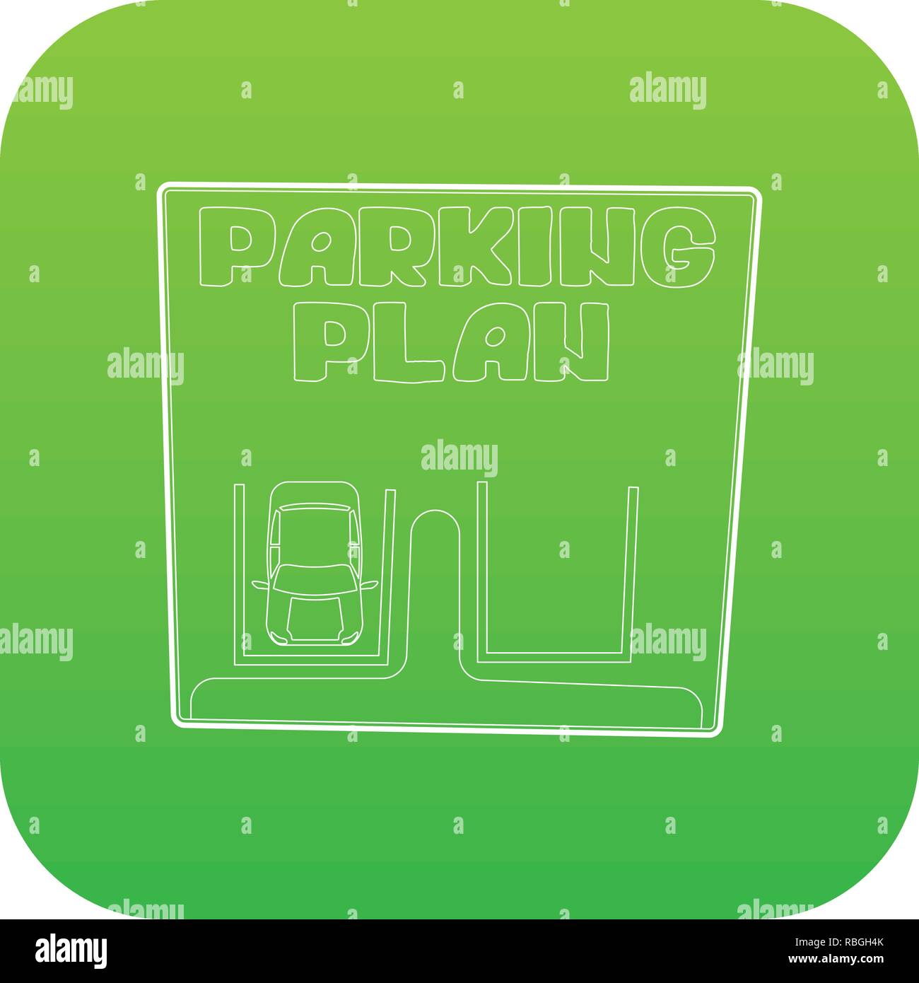 Parking plan icon green vector Stock Vector Image & Art - Alamy