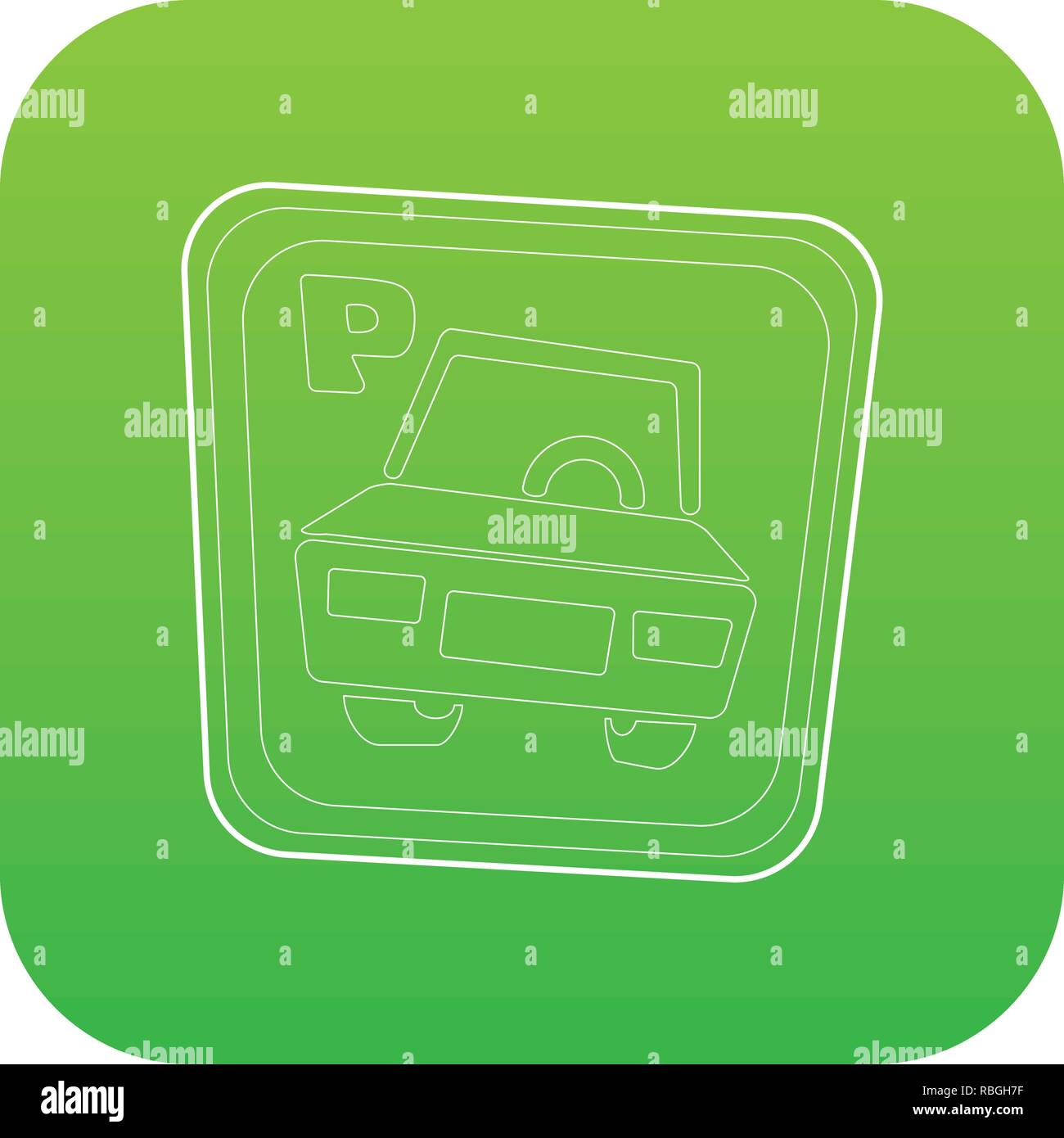 Car parking sign icon green vector Stock Vector Image & Art - Alamy