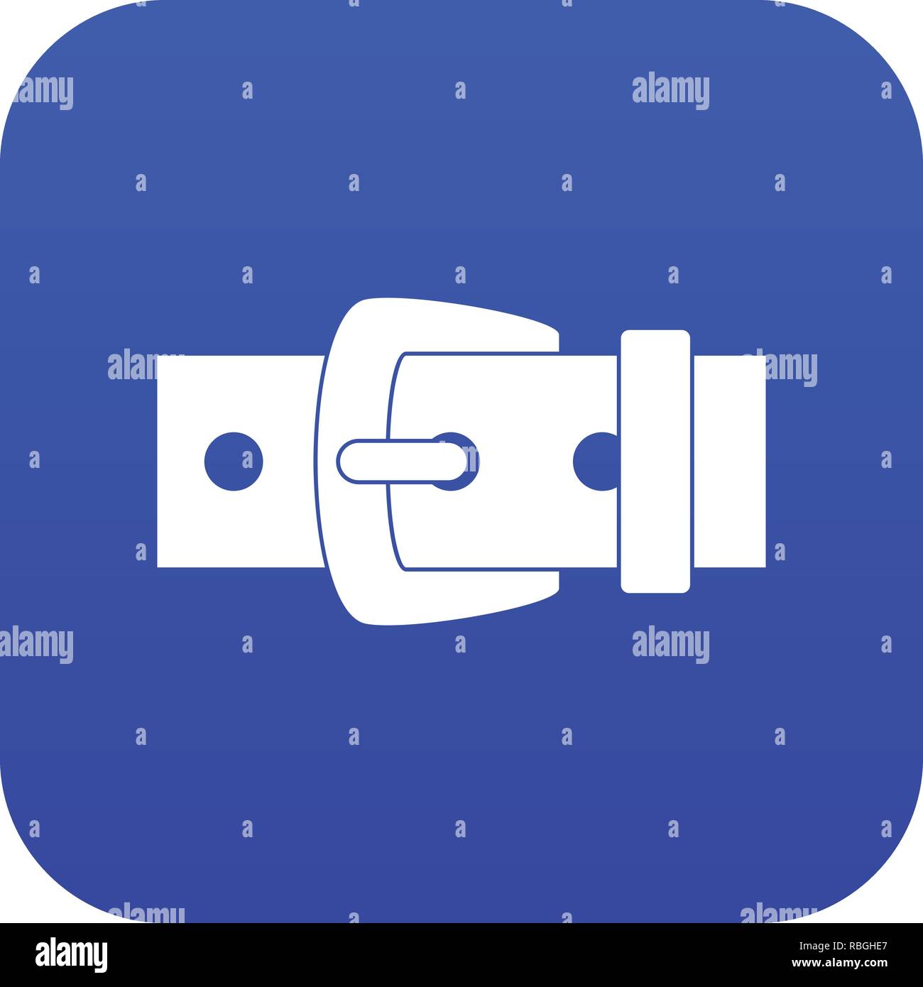 Black metal belt buckle icon digital blue Stock Vector Image & Art - Alamy