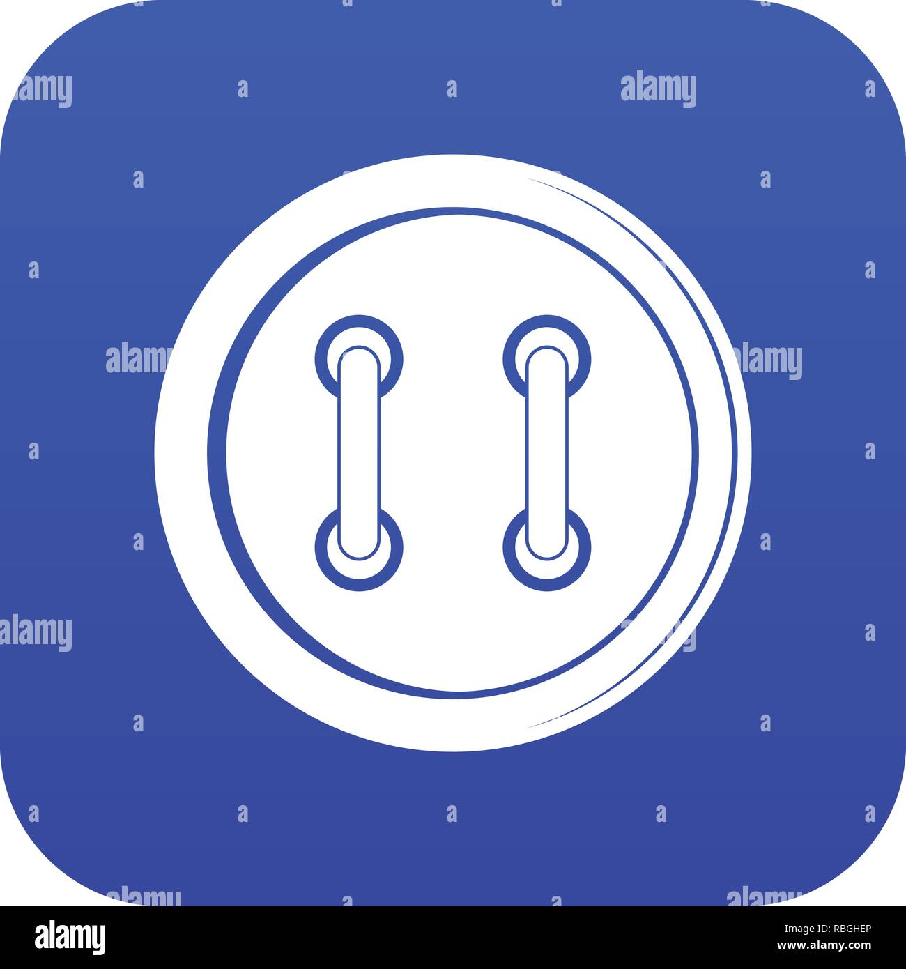 Sewing button icon digital blue Stock Vector Image & Art - Alamy