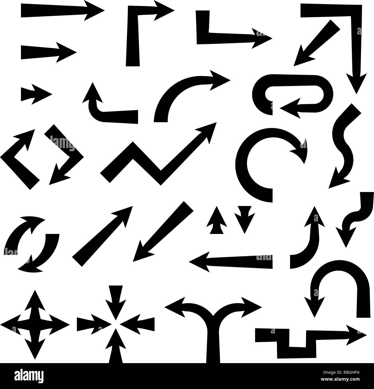 Straight arrows Cut Out Stock Images & Pictures - Alamy