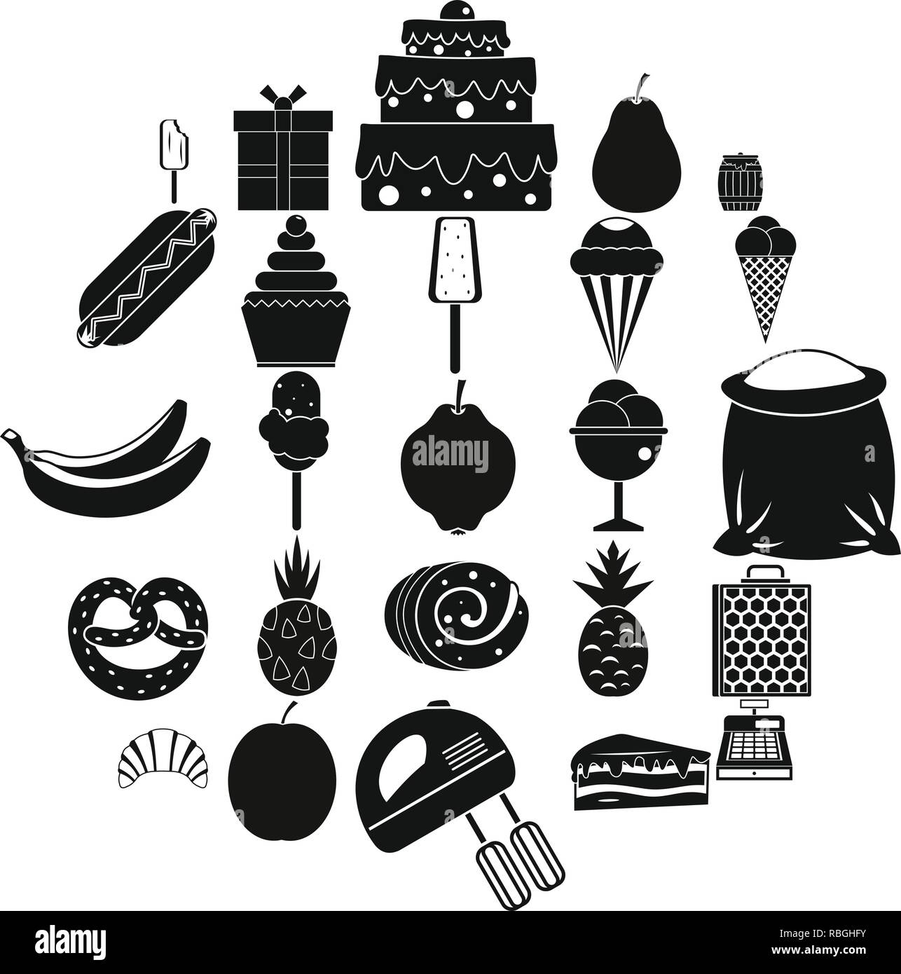 Tucker icons set, simple style Stock Vector Image & Art - Alamy