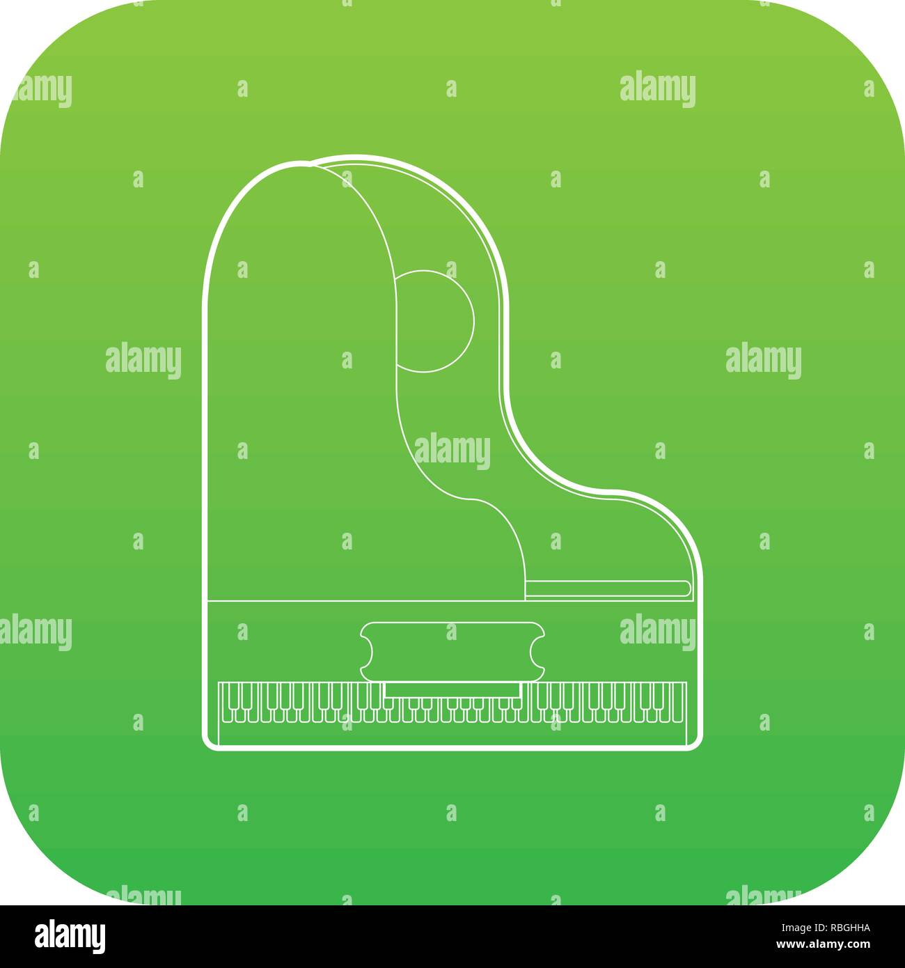 Grand piano icon green vector Stock Vector Image & Art - Alamy