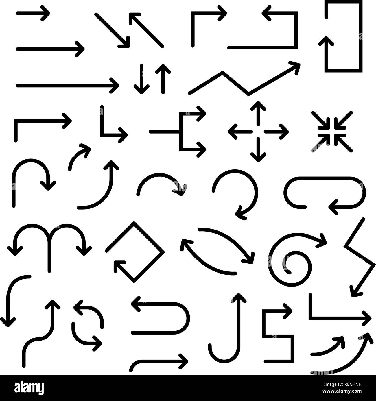 Simple spiral set Stock Vector Images - Alamy