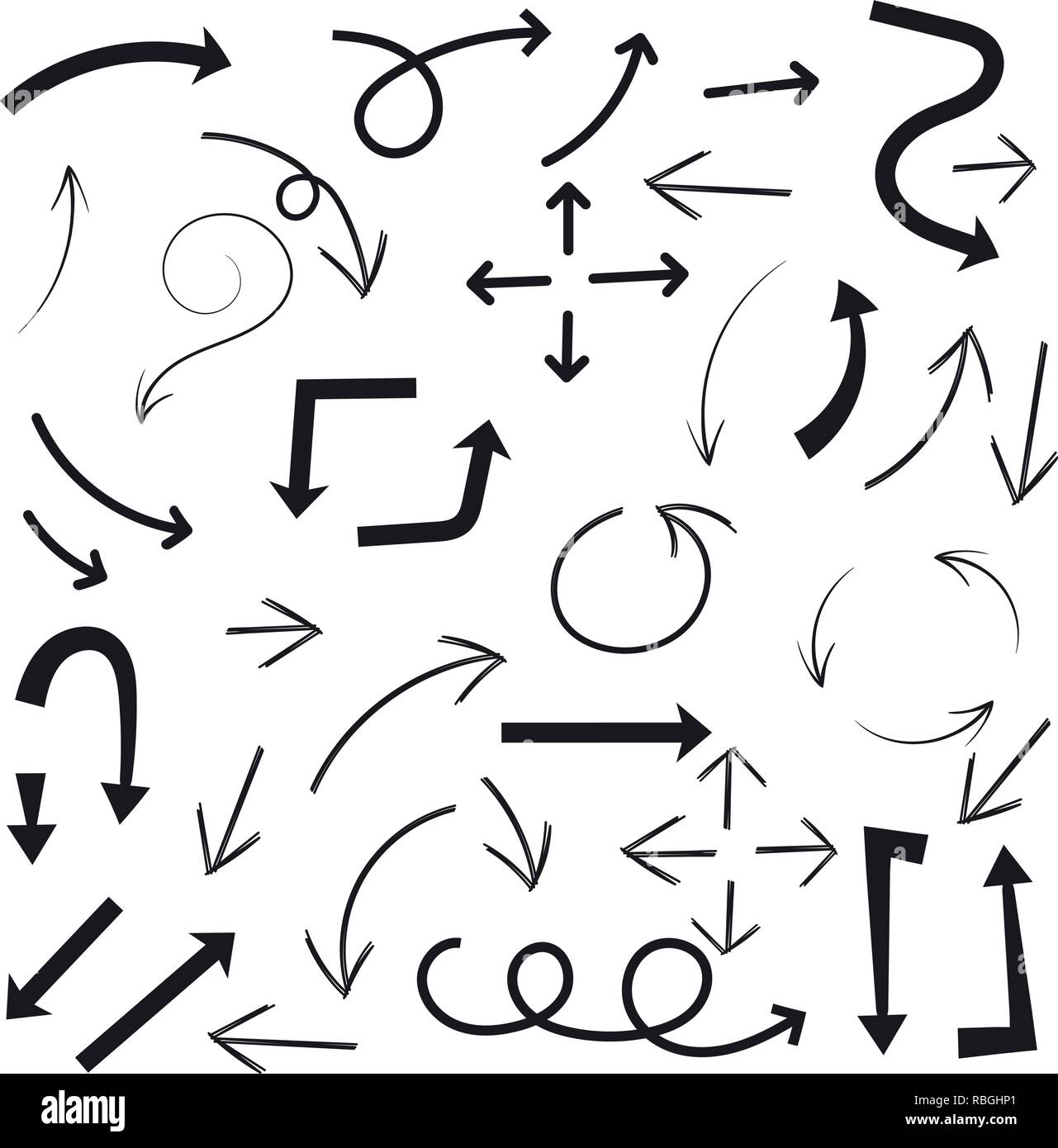 Set of black arrows Stock Vector Image & Art - Alamy