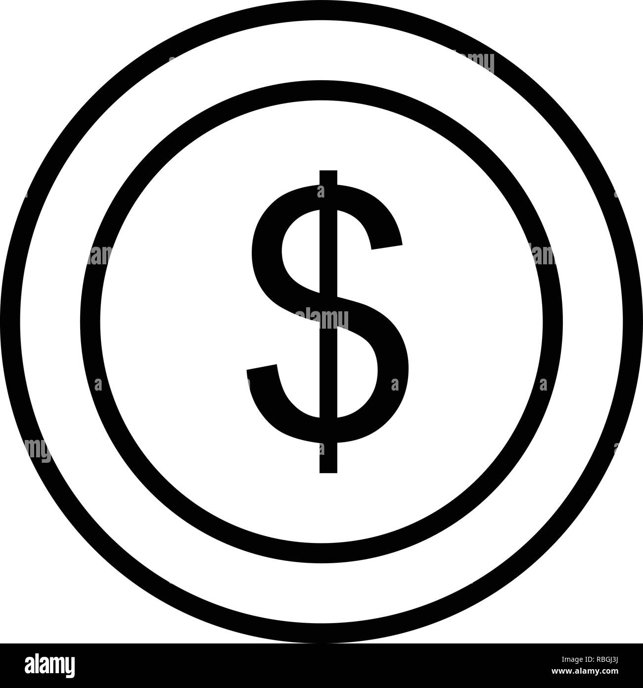 Vector Dollars Icon Stock Vector Image & Art - Alamy
