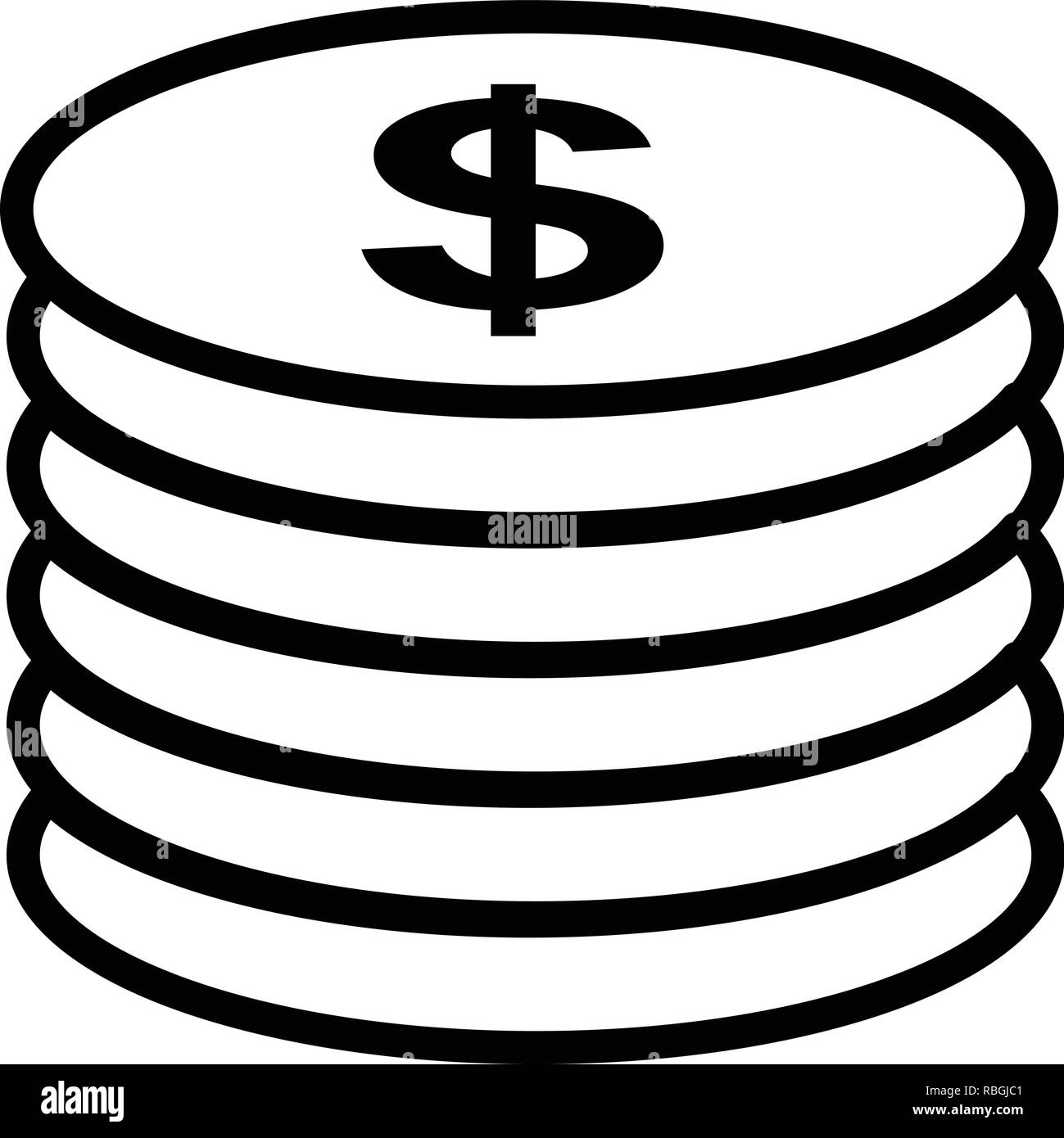 Vector Coins Icon Stock Vector Image & Art - Alamy