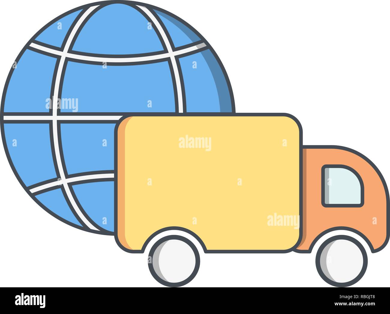 Vector Global Delivery Icon Stock Vector Image & Art - Alamy