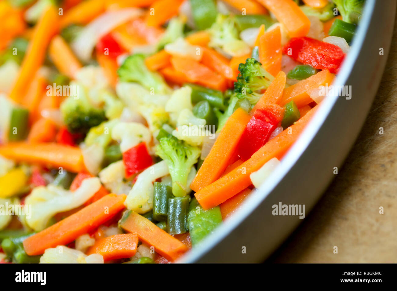 Mixed Vegetables Cooked Stock Photo - Alamy