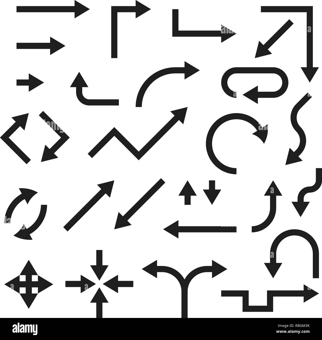 Set of black arrows Stock Vector Image & Art - Alamy