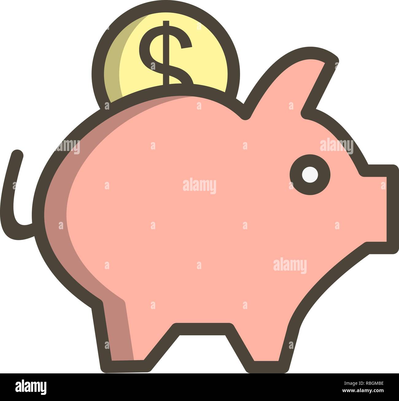 Vector Piggy Bank Icon Stock Vector Image & Art - Alamy