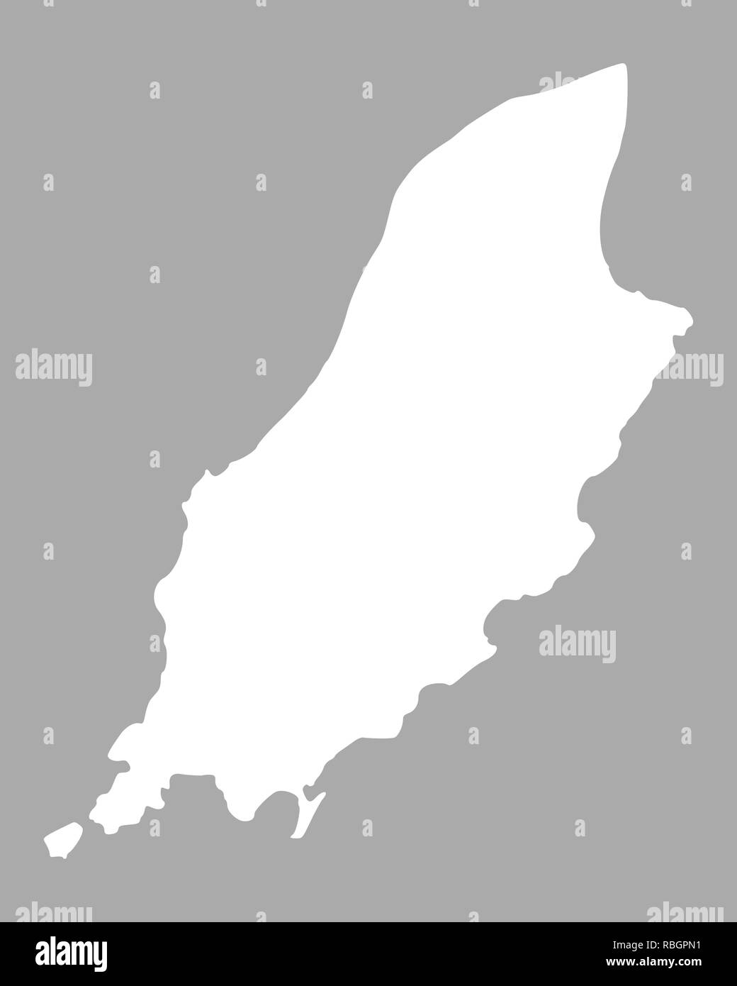 Map of Isle of Man Stock Photo - Alamy