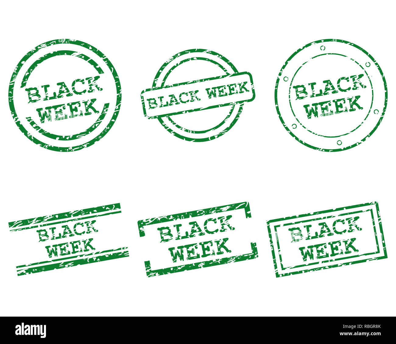 Black Week stamps Stock Photo - Alamy