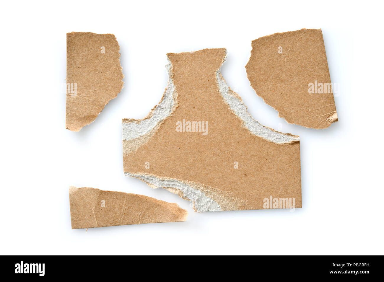 Four pieces of cardboard Cut Out Stock Images & Pictures - Alamy
