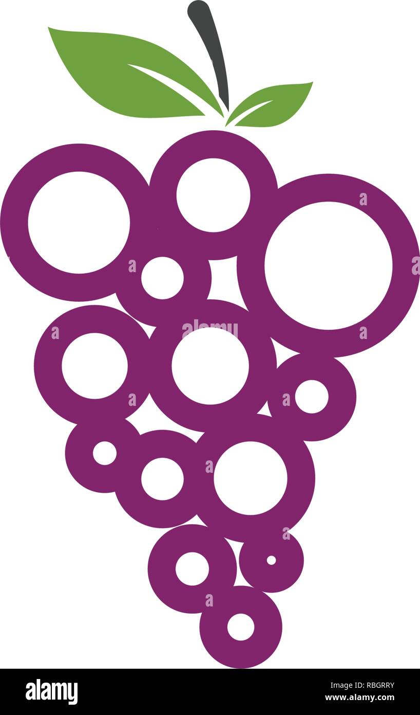 Grapes logo template vector icon illustration design Stock Vector Image ...
