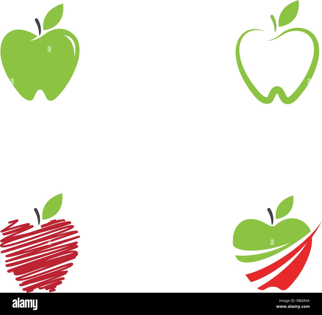 Apple vector hi-res stock photography and images - Alamy