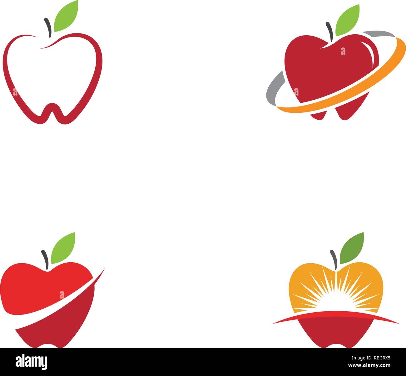 Apple vector illustration design icon logo template Stock Vector Image ...