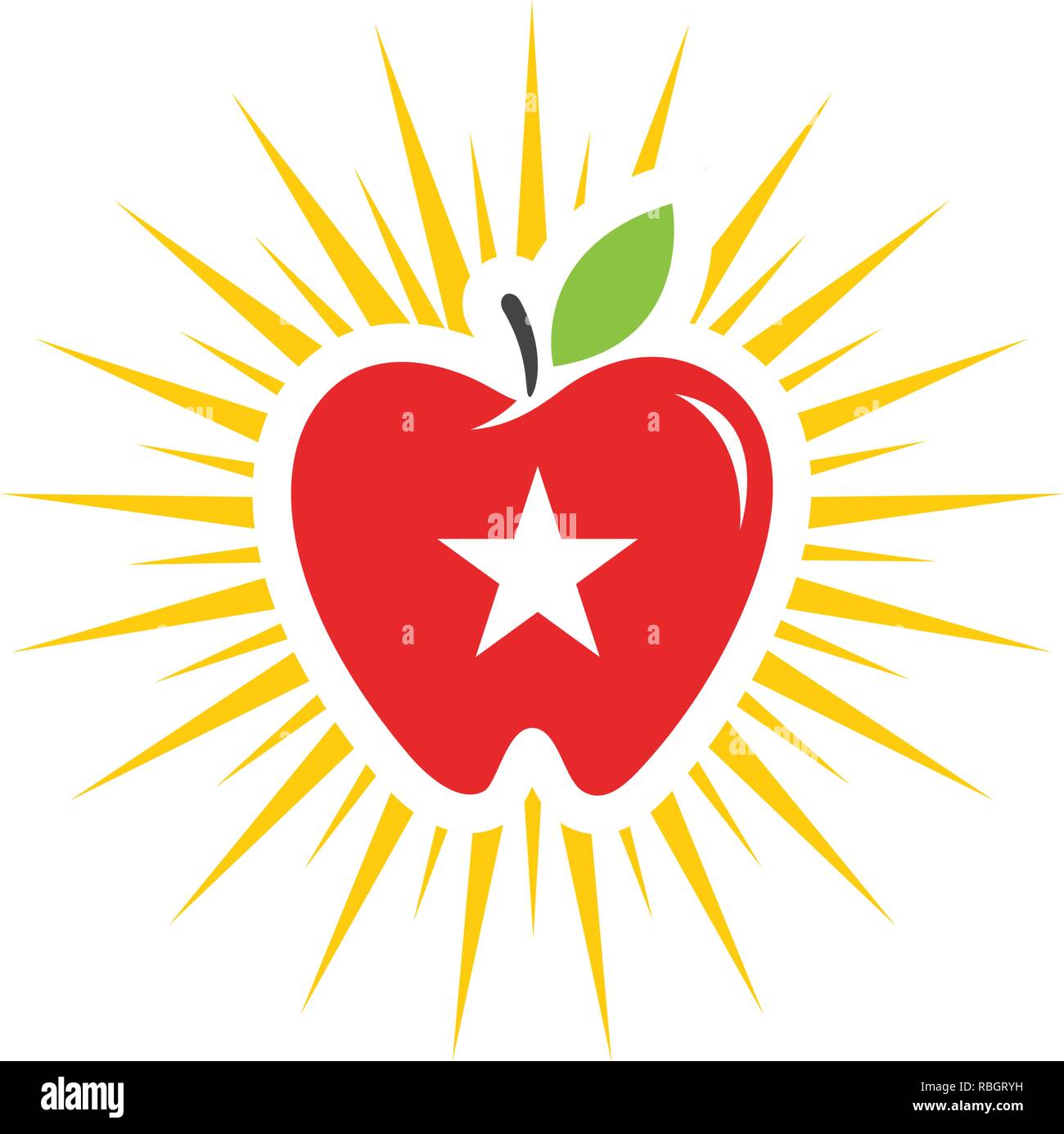 Apple vector illustration design icon logo template Stock Vector Image ...