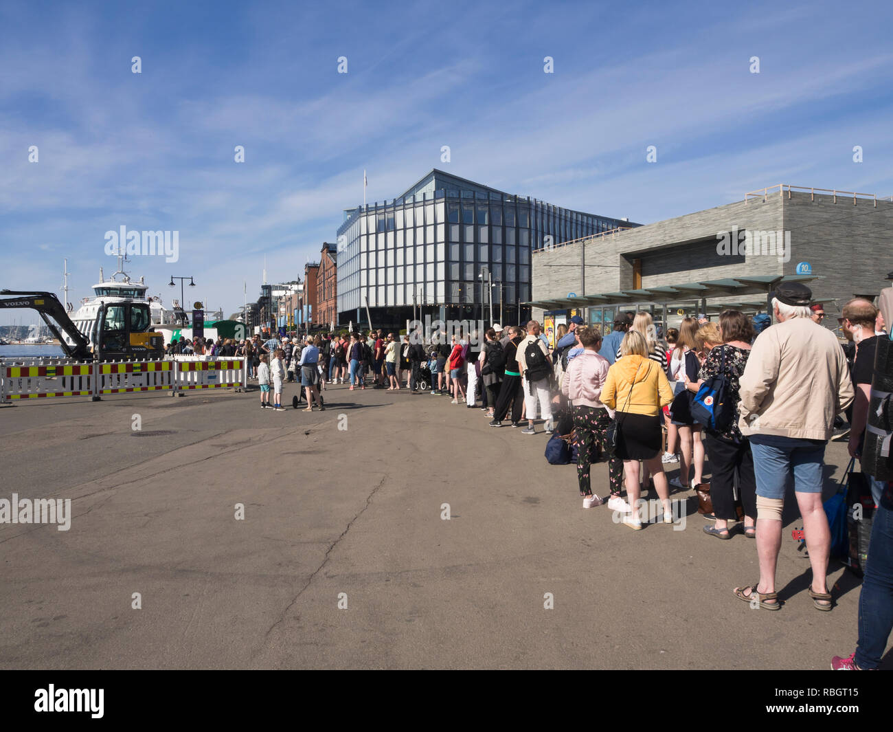 The passenger ferries on the Norwegian Oslo fjord are popular when the ...