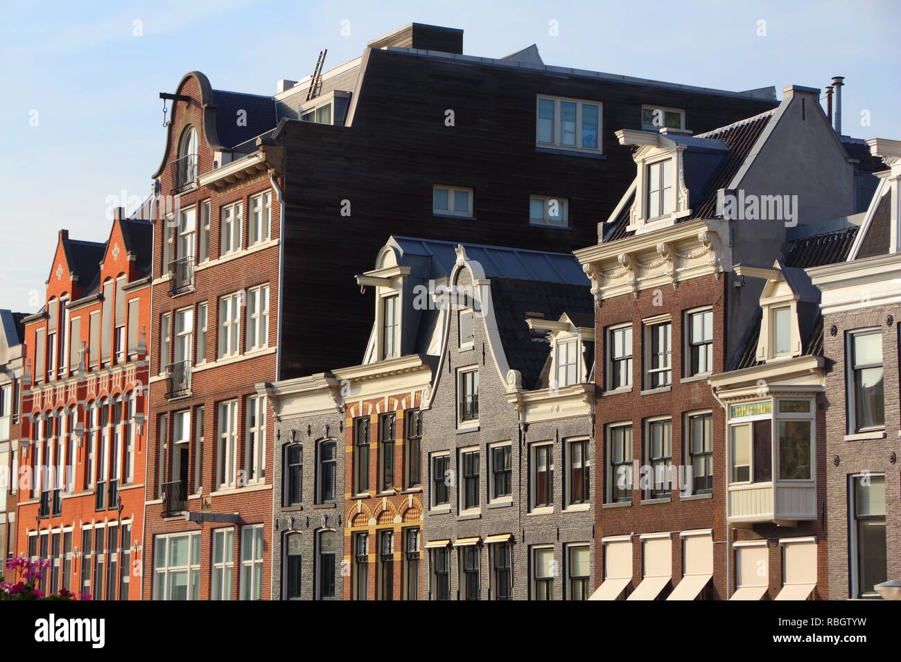 Amsterdam city architecture - Prinsengracht residential buildings ...