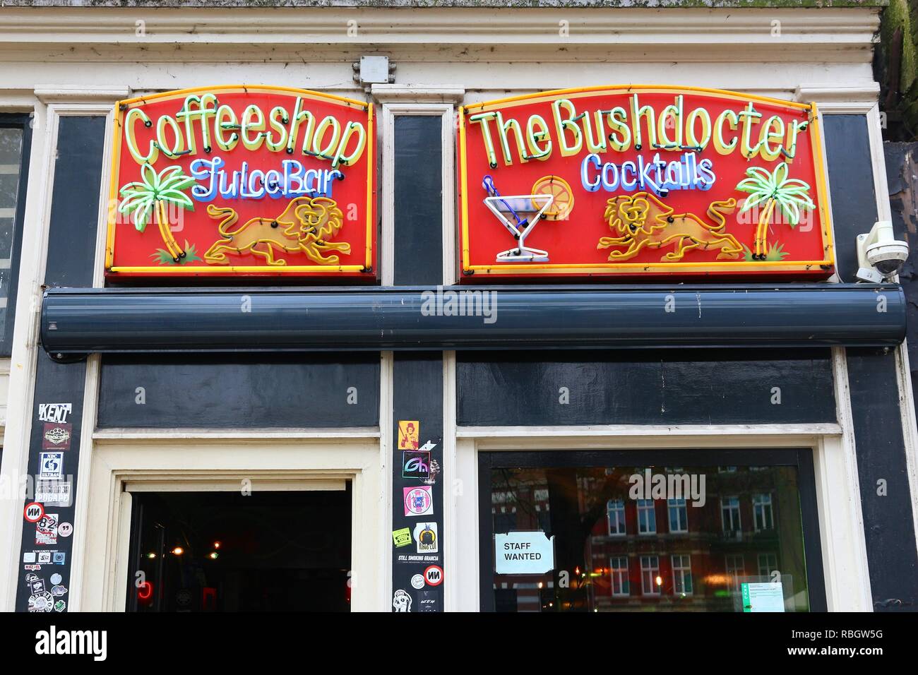 Coffee bar shop sign amsterdam hi-res stock photography and images - Alamy