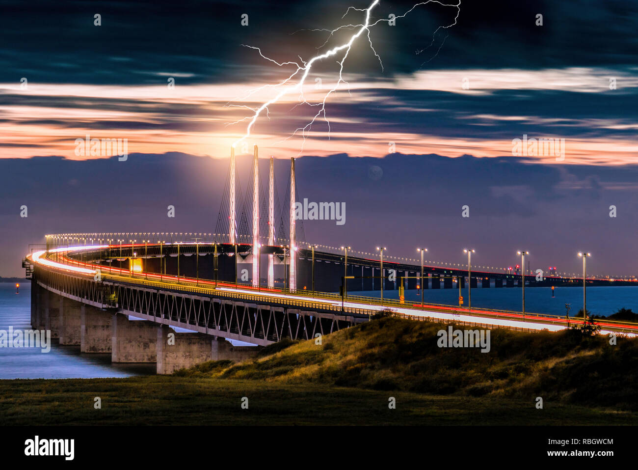 The Oresund Bridge Stock Photo - Alamy
