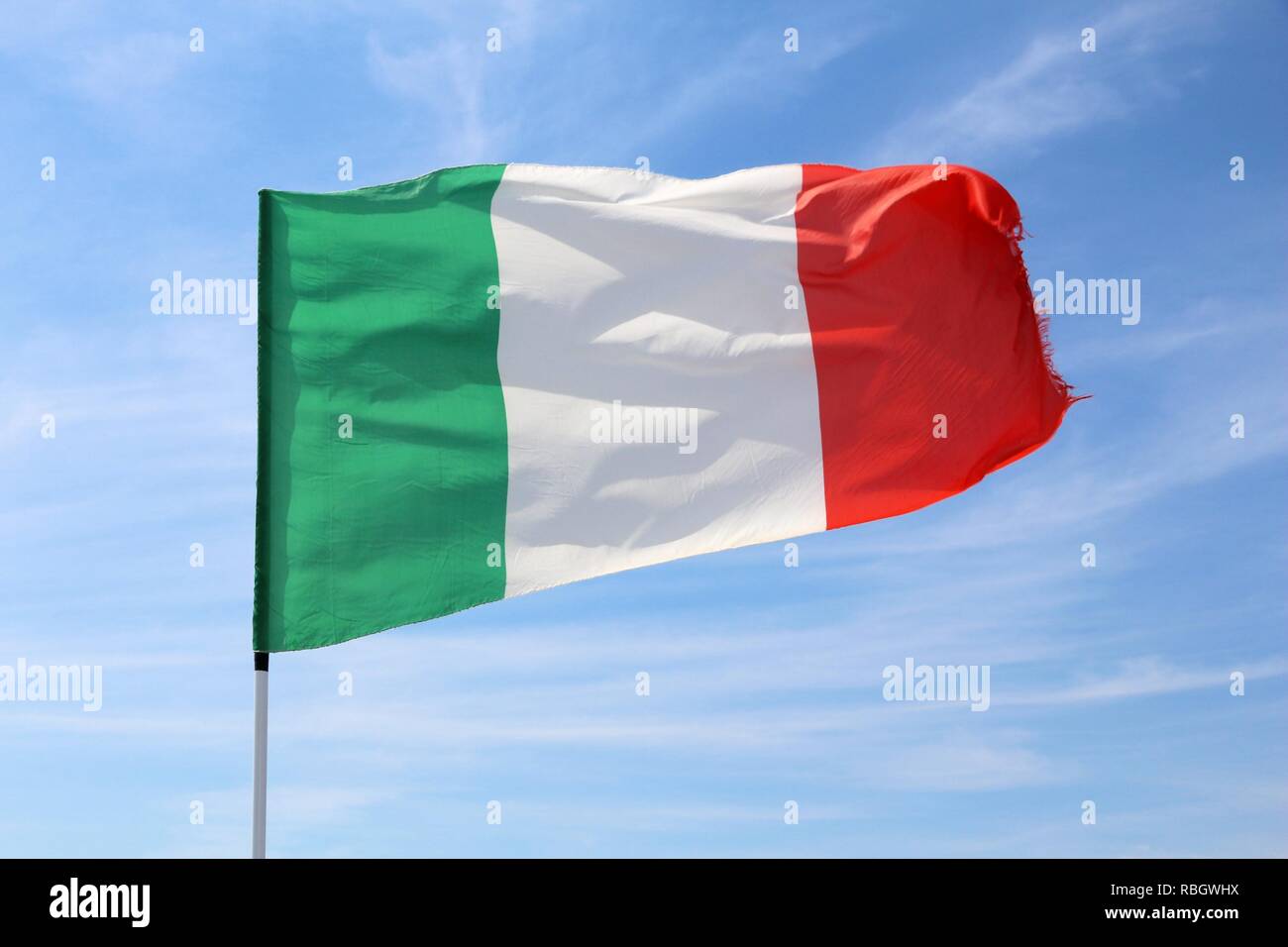 Flag of Italy in the wind. National symbol Stock Photo - Alamy