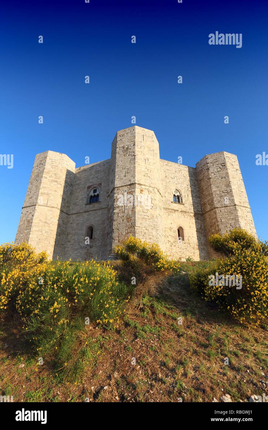 Castel Del Monte - landmark medieval castle in Apulia, Italy. UNESCO ...