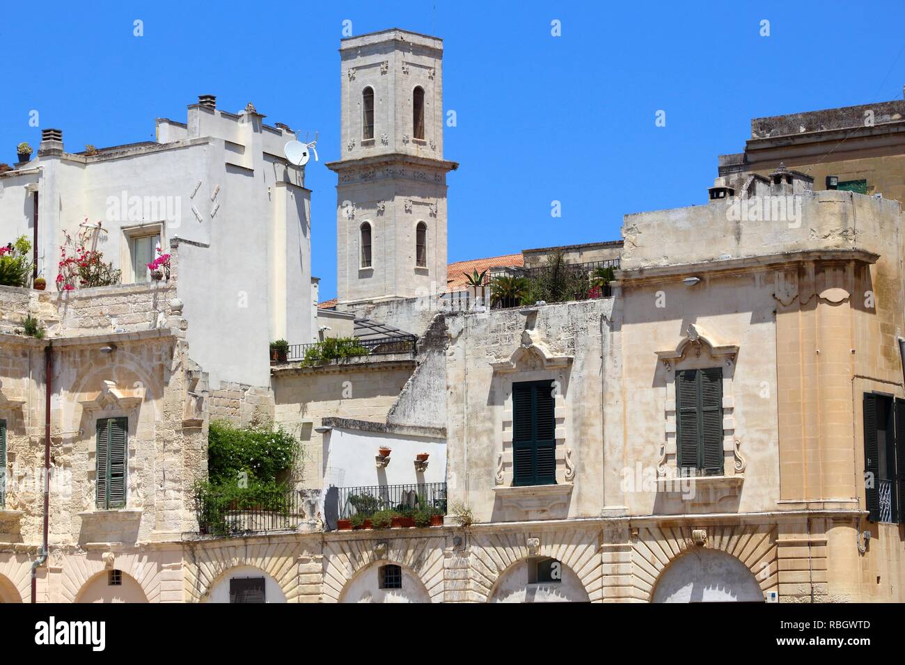 Lecce, Italy - residential architecture. City in Salento peninsula ...