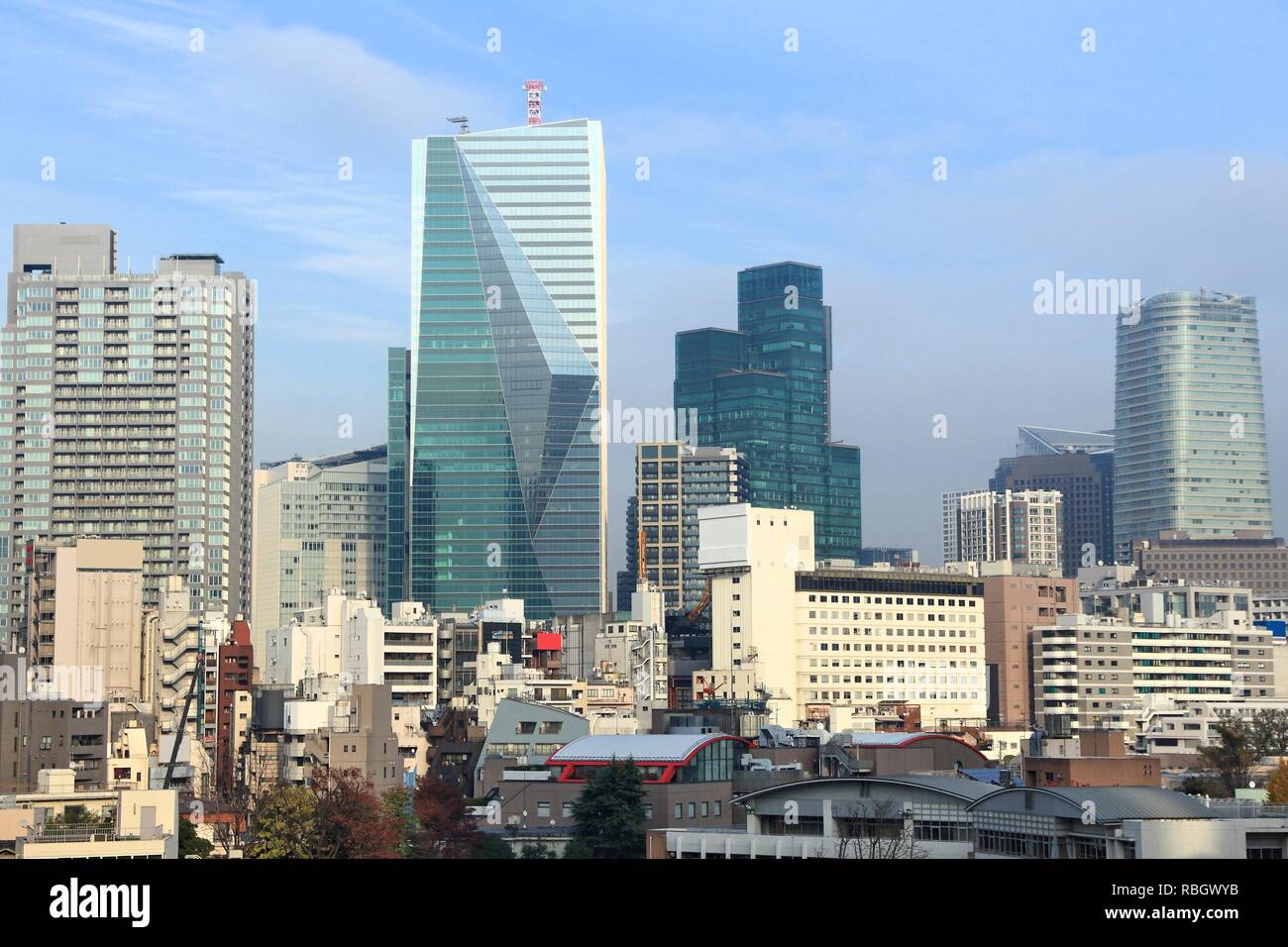Tokyo, Japan - office building skyline in Roppongi district Stock Photo ...