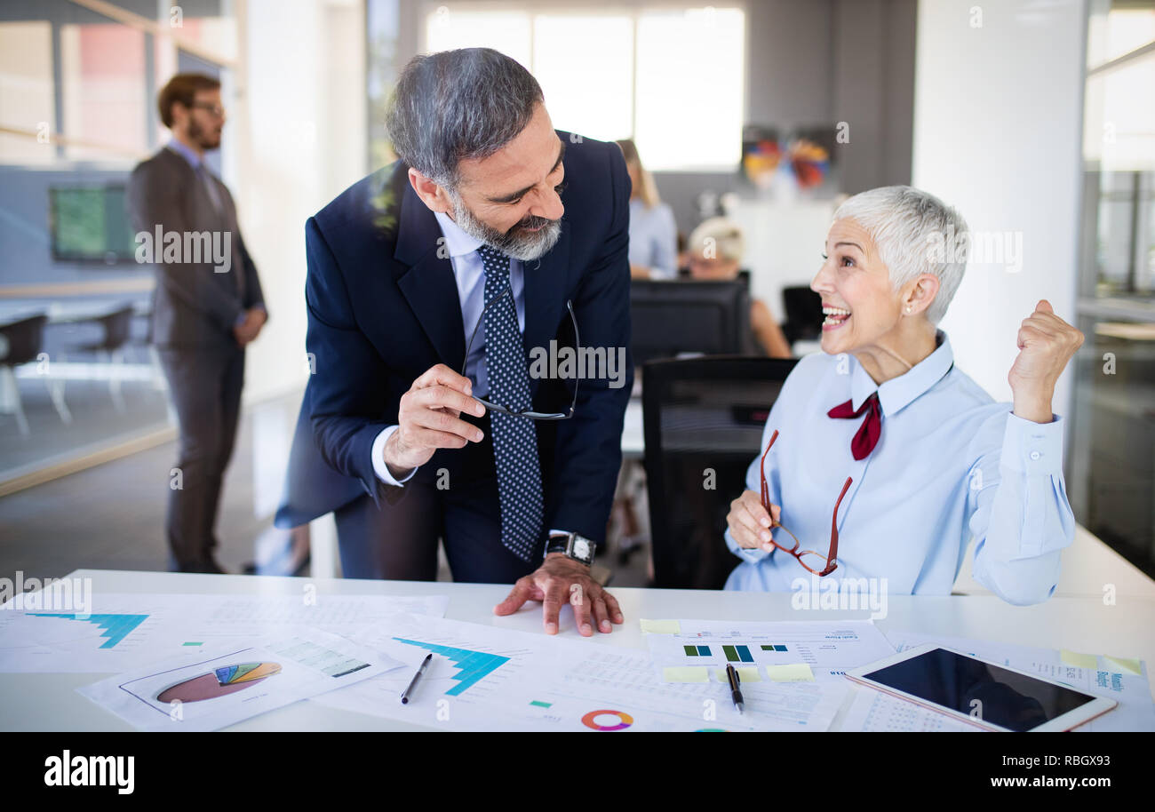 Group successful happy businesspeople hi-res stock photography and ...