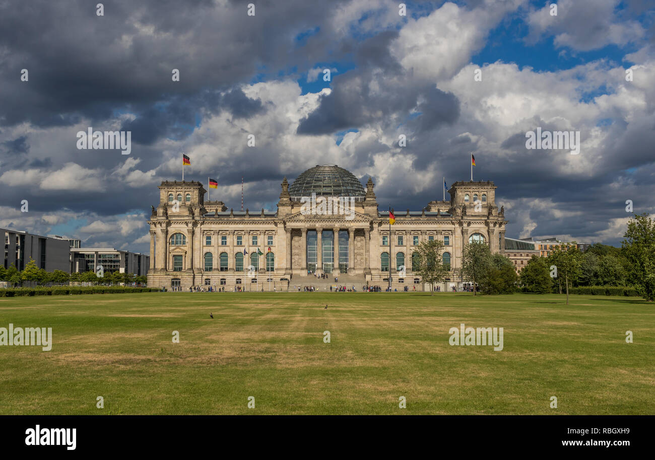 Berlin, Germany - built in 1894 and home of the German parliament, the ...