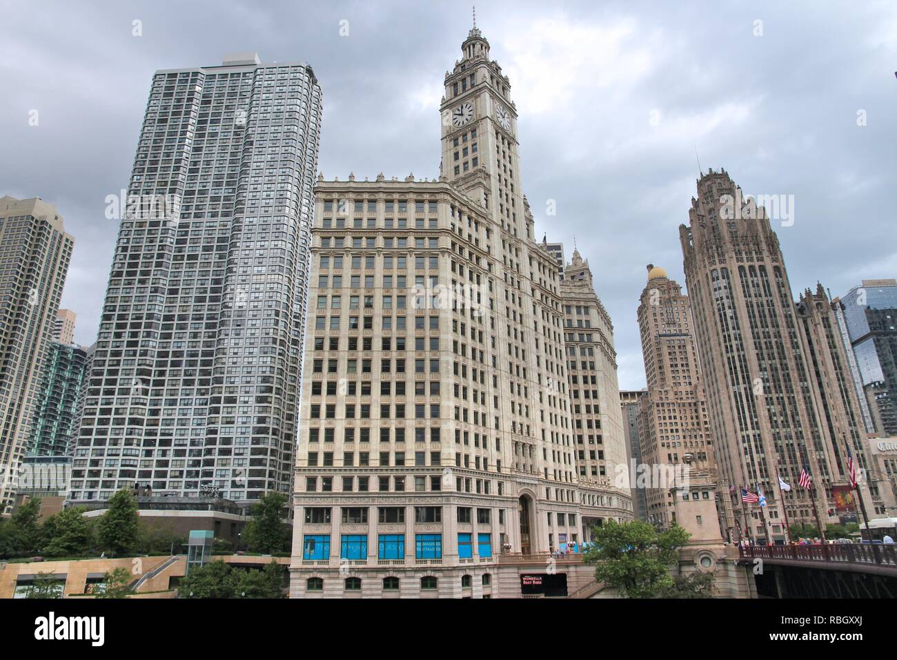 CHICAGO, USA - JUNE 26, 2013: Wrigley Building in Chicago. The building ...