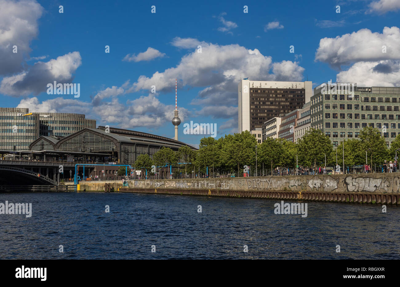 Berlin, Germany - the Spree river is the main river in Berlin, and it's ...