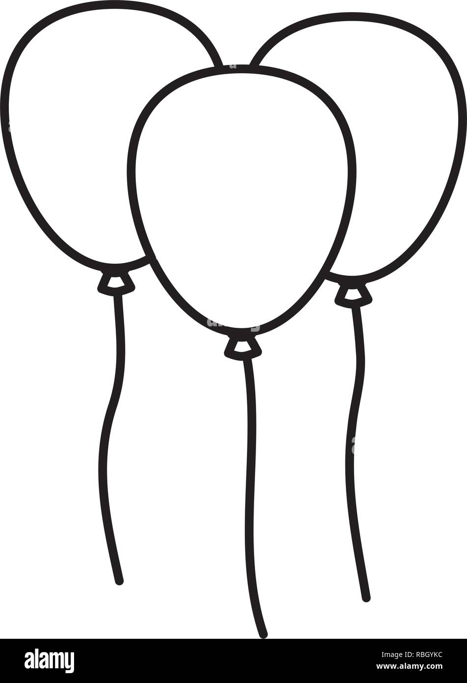 Balloon floating string Black and White Stock Photos & Images - Alamy